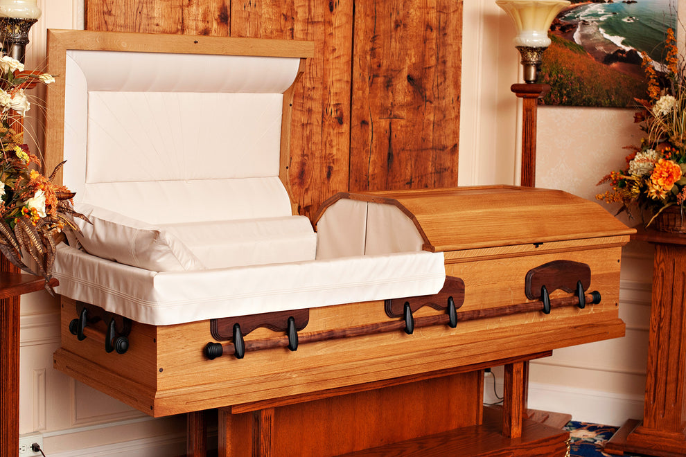 Quartersawn White Oak Casket – Northwoods Casket Company