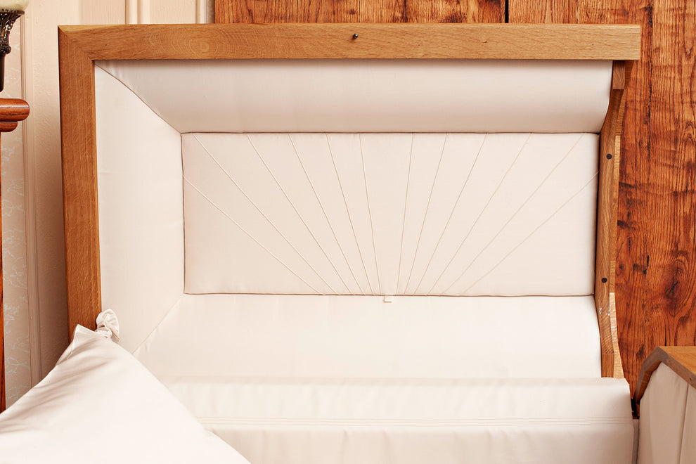 Quartersawn White Oak Casket – Northwoods Casket Company