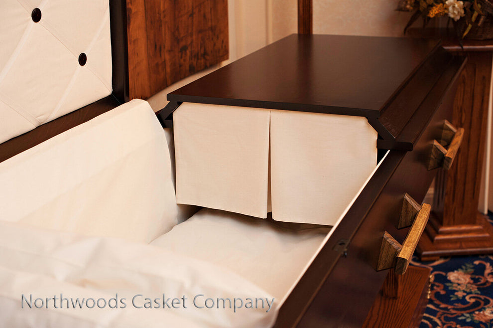 Old World Pine Casket in English Coffee – Northwoods Casket Company