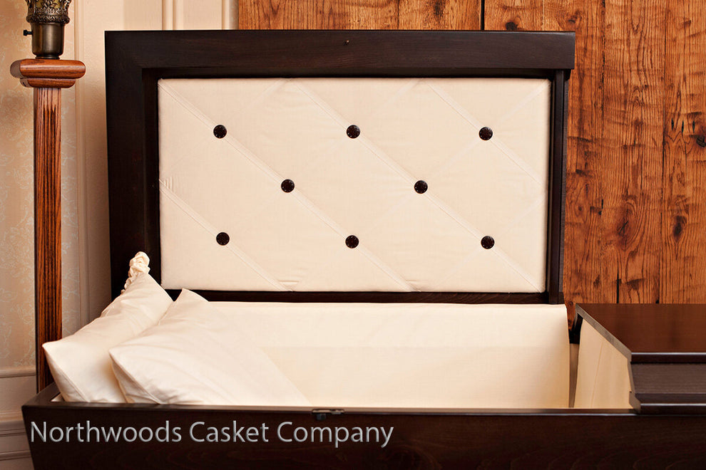 Old World Pine Casket in English Coffee – Northwoods Casket Company