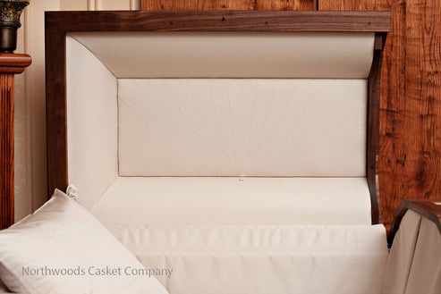 Walnut Panel Casket with Swingbar Handles – Northwoods Casket Company