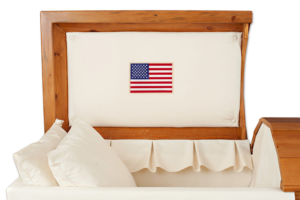 Embroidered Casket Cap Panel Insert ~ – Northwoods Casket Company