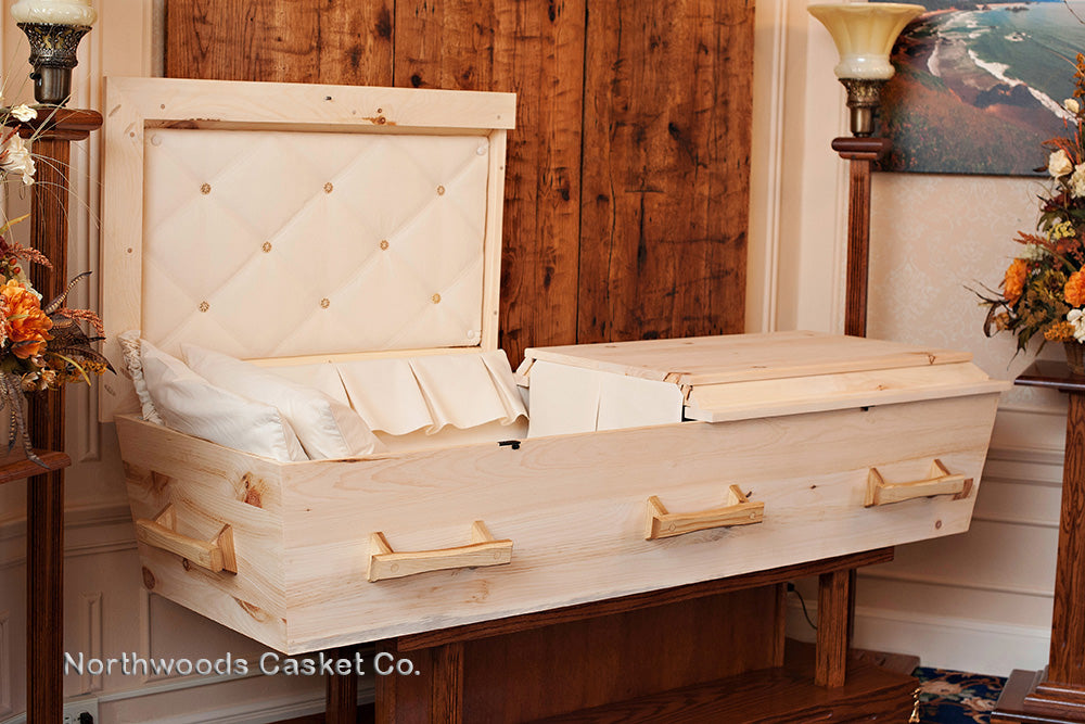 Old World Pine Casket in Plain – Northwoods Casket Company