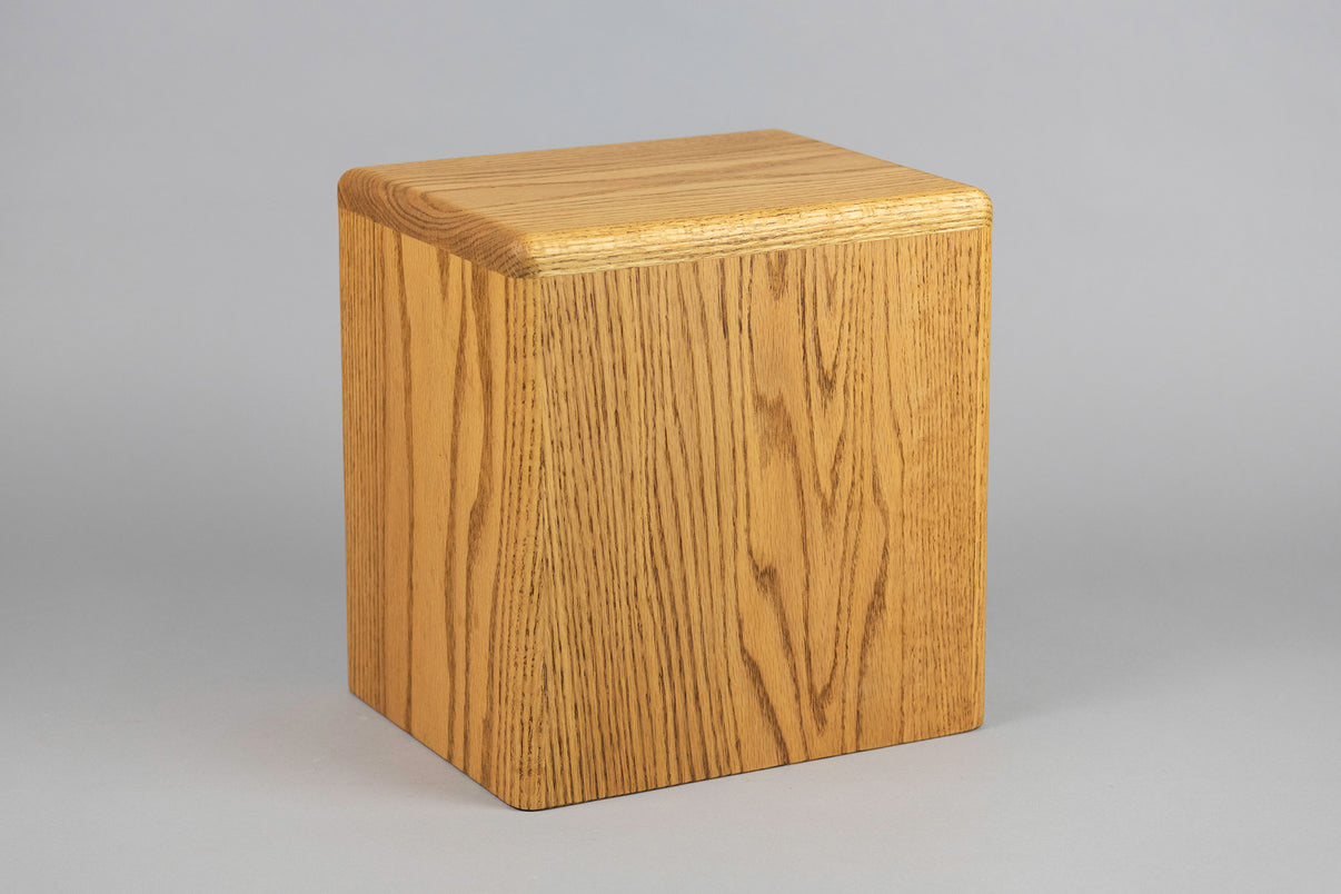 Oak Cremation Urn in Prudence Style, Companion Size – Northwoods Casket ...