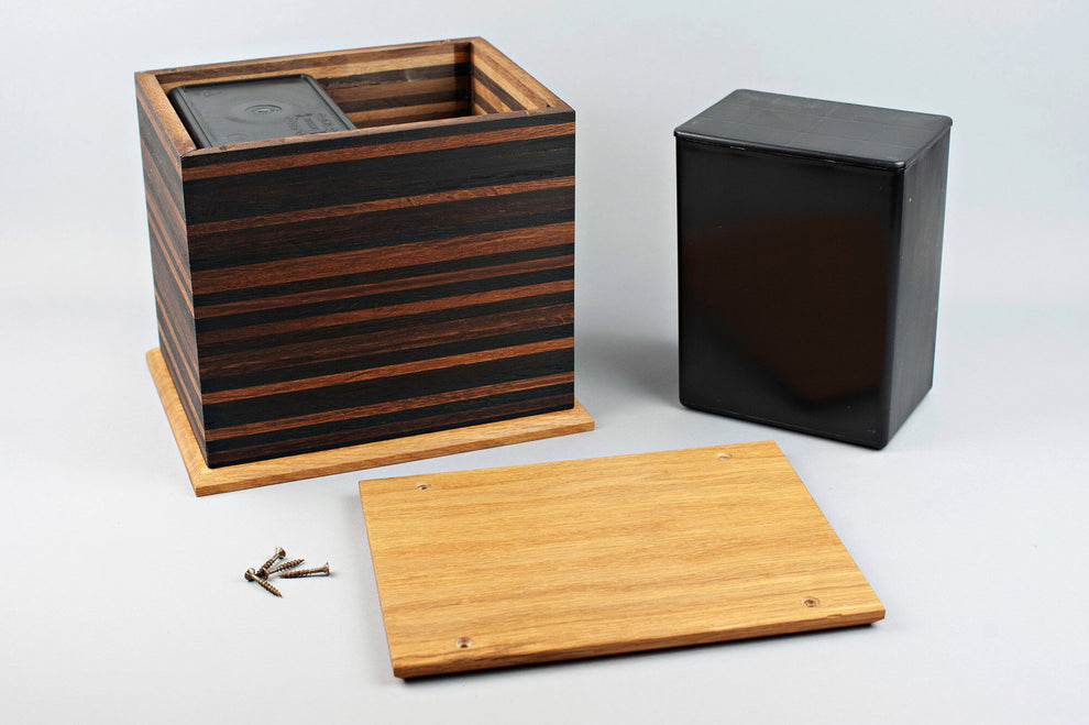 Wine and Whiskey Barrel Aged Oak Cremation Urn, Companion Size ...